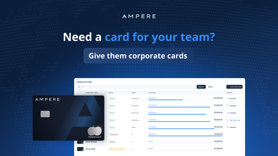 Ampere - AMPERE LAUNCHES CORPORATE CARDS PROGRAM